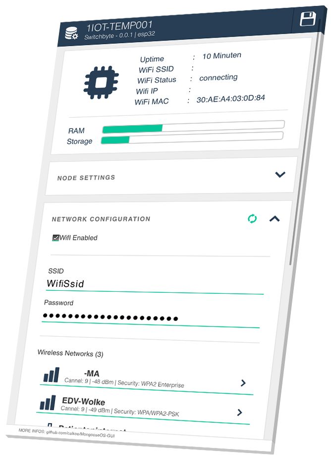 Github Cobra85ecmongooseos Gui A Web Based Gui To Configure Wifi Mqtt Server Etc